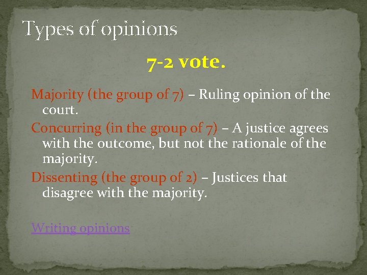 The Supreme Court Put case BRIEF in basket