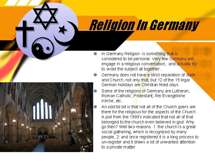 Germanys Culture Germanys culture is a vast rich