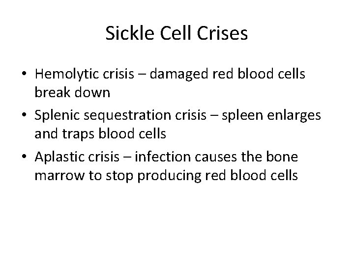 Sickle Cell Anemia Columbia County Medical Assistant Association