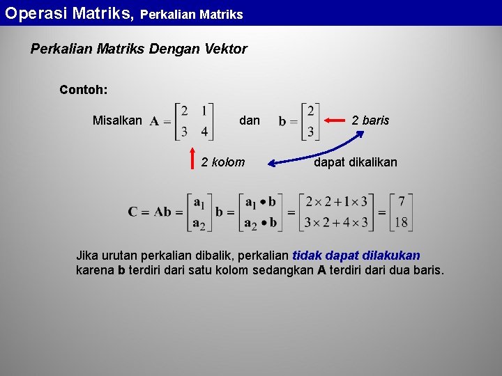 Matriks Pengertian Tentang Matriks OperasiOperasi Matriks Putaran Matriks