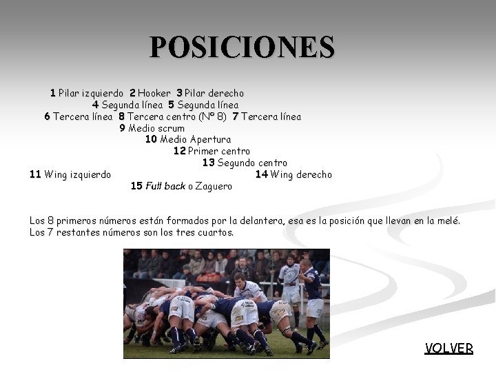 EL RUGBY ORGEN LAS REGLAS POSICIONES EL TERRENO
