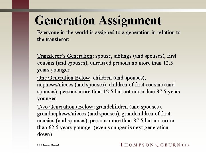 Back to Basics The Role of Generation Skipping