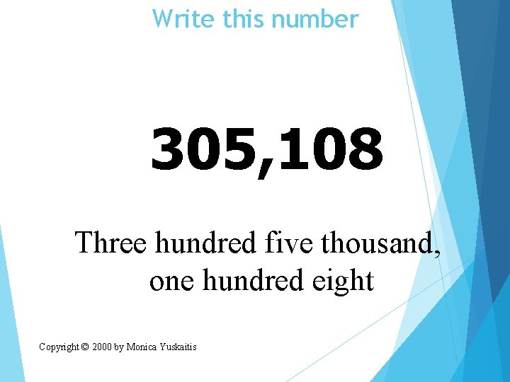 Place Value II Vocabulary Standard form A number