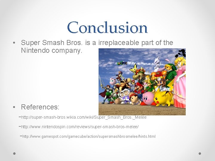 Super Smash Bros Melee A Presentation For the