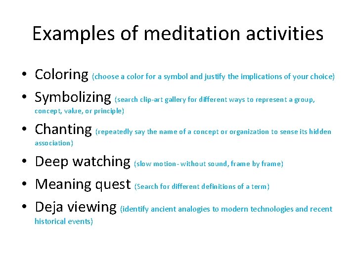 Chapter 4 Connecttype activities Connecttype activities The purpose