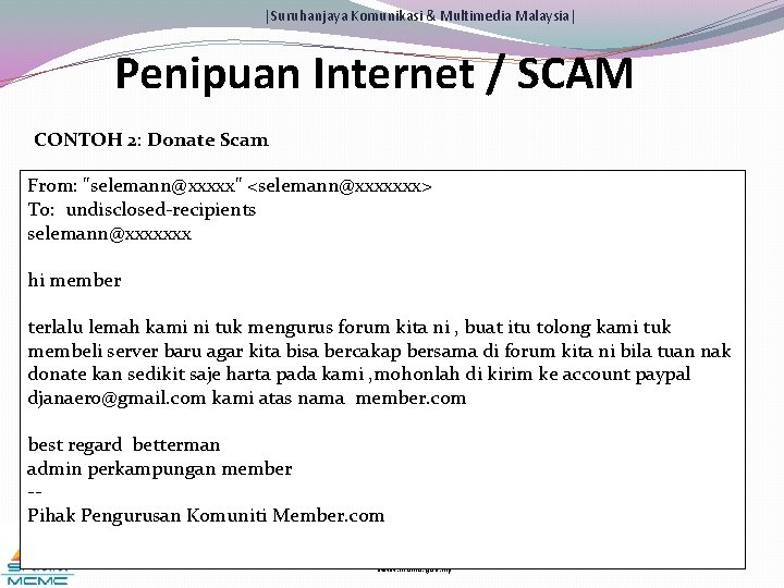 Suruhanjaya Komunikasi Multimedia Malaysia Keselamatan Internet Rafidah Mat