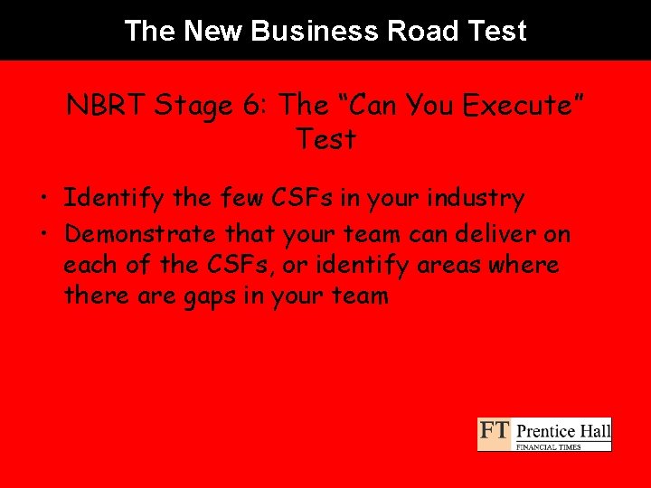 The New Business Road Test Can you and