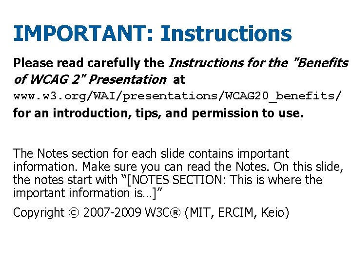 IMPORTANT Instructions Please read carefully the Instructions for