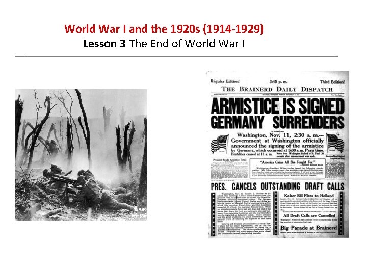 World War I and the 1920 s 1914