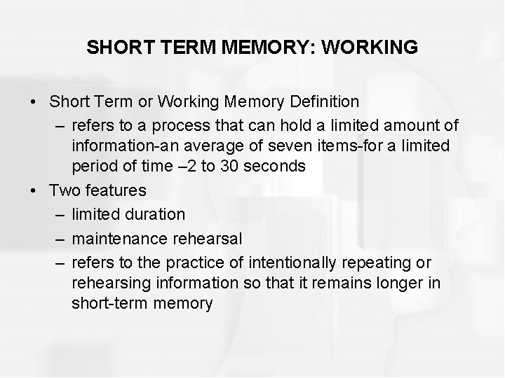 Module 11 Types of Memory INTRODUCTION Definitions Memory