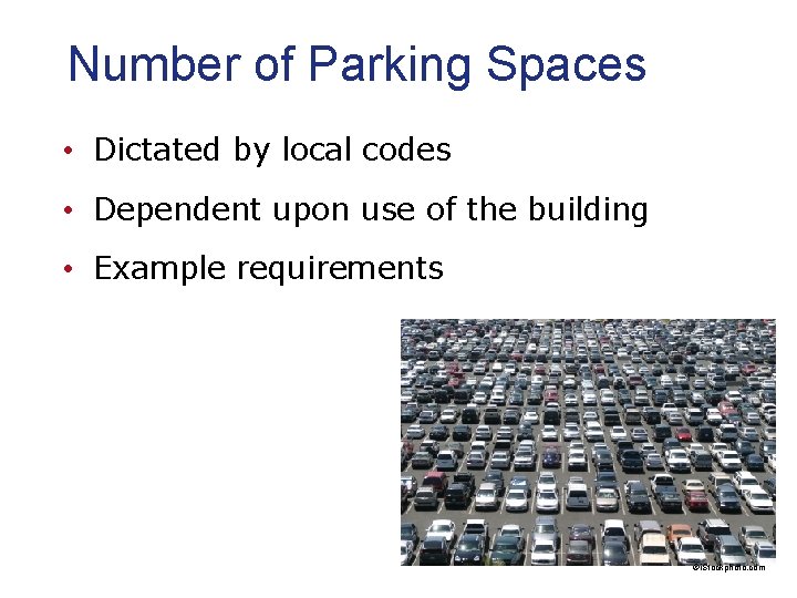 Parking Lot Design TABLE OF CONTENTS Ingress and