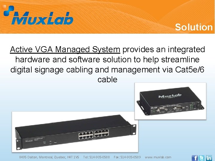 Active VGA Managed System 8495 Dalton Montreal Quebec