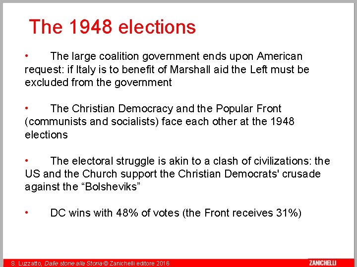 Unit 3 Rebuilding the world Ch 8 Italy