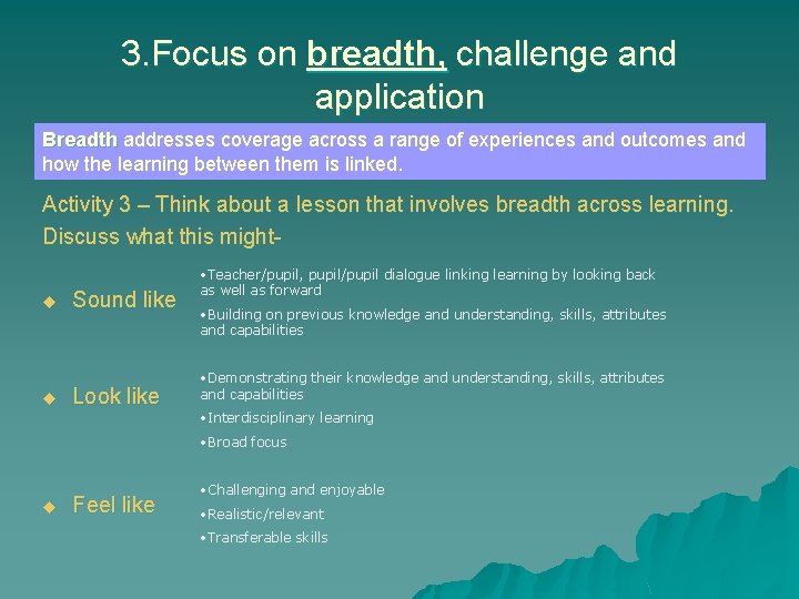 Assessment and Moderation CPD Breadth Challenge and Application