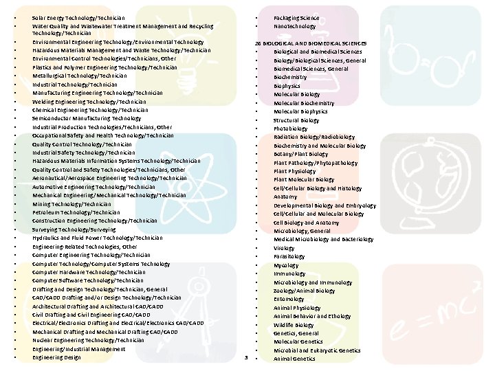 STEM Majors ChinSung Lin STEM Designated Degree Program