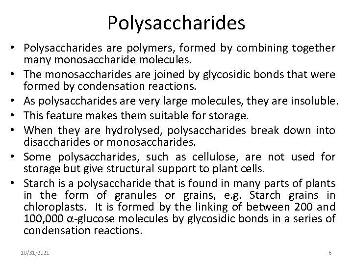 Enzymes and the digestive system 2 3 Carbohydrates