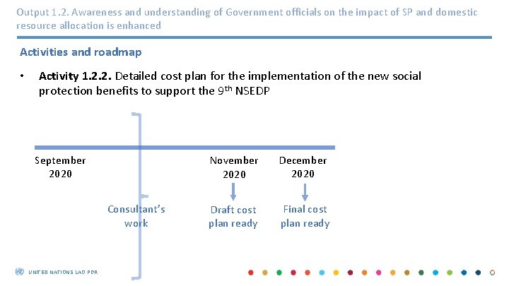 Main activities and implementation roadmap Social Protection Floors