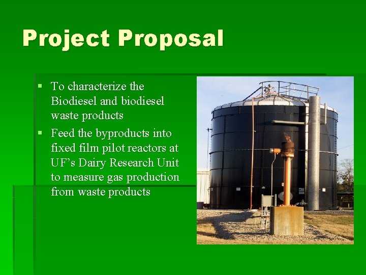 Anaerobic Digestion of Biodiesel and Biodiesel Waste Products