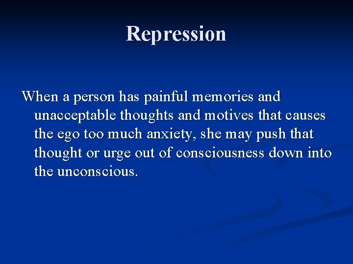 Freuds Defense Mechanisms The Egos job is so