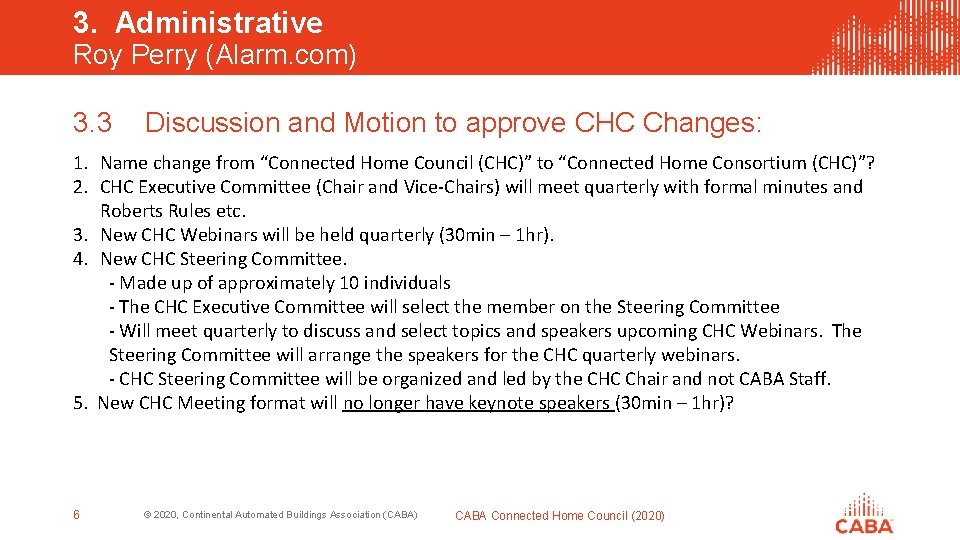 Connected Home Council CHC Webinar Wednesday September 2