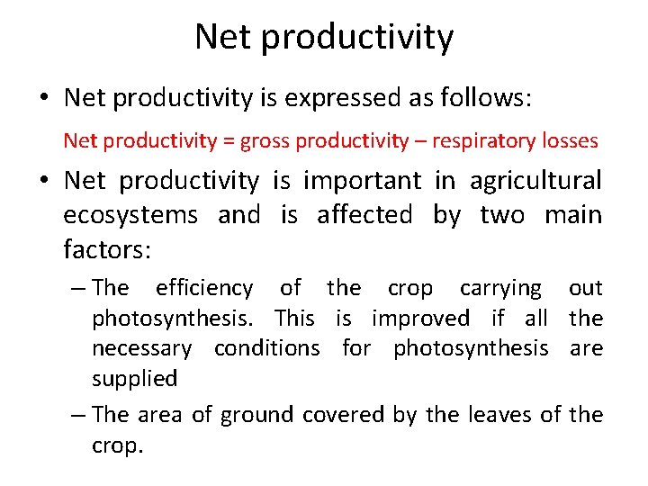 Agricultural Ecosystems 5 4 Learning Objectives All students