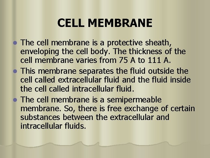 GENERAL PHYSIOLOGY OF EXCITABLE TISSUES Lecture in Normal