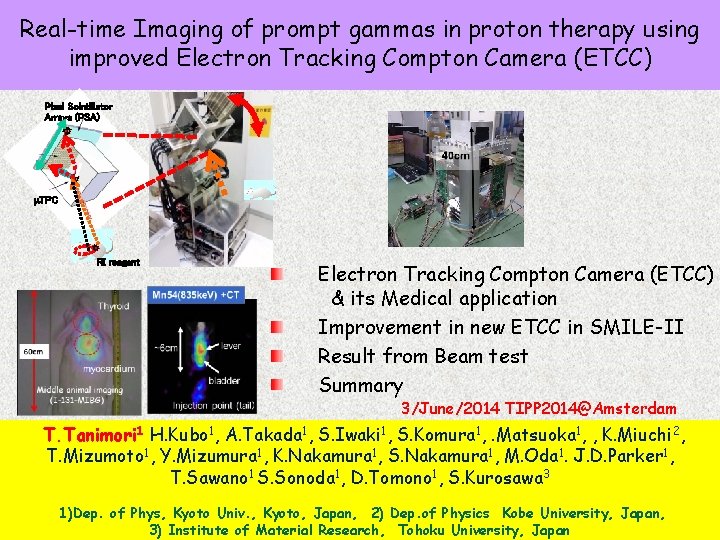 Realtime Imaging of prompt gammas in proton therapy