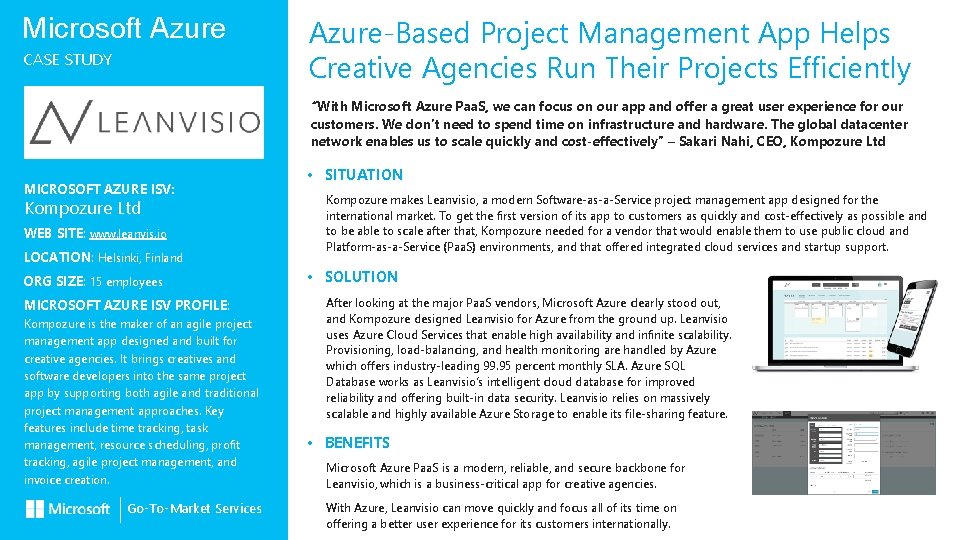 Microsoft Azure CASE STUDY AzureBased Project Management App