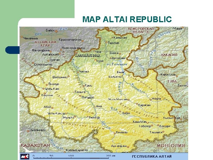 MAP OF RUSSIA red Altai Republic MAP ALTAI
