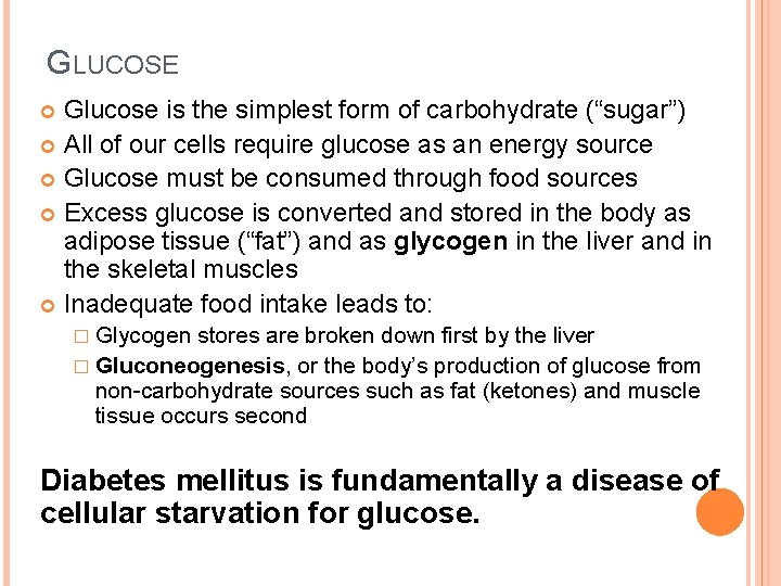 CELLULAR REGULATION GLUCOSE METABOLISM Diabetes Antidiabetic ...