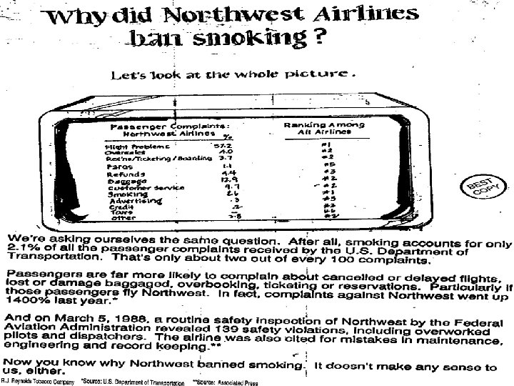 Smoking Aboard Aircraft Safety Health Due Process The