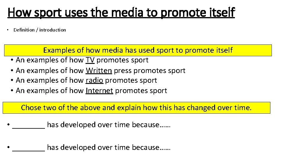 How media uses sport to promote itself DO