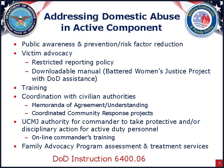 Do D Domestic Abuse Prevention Victim Intervention Programs