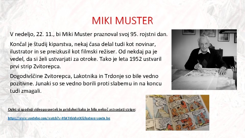 STRIP Strip je zgodba prikazana z zaporedjem slik