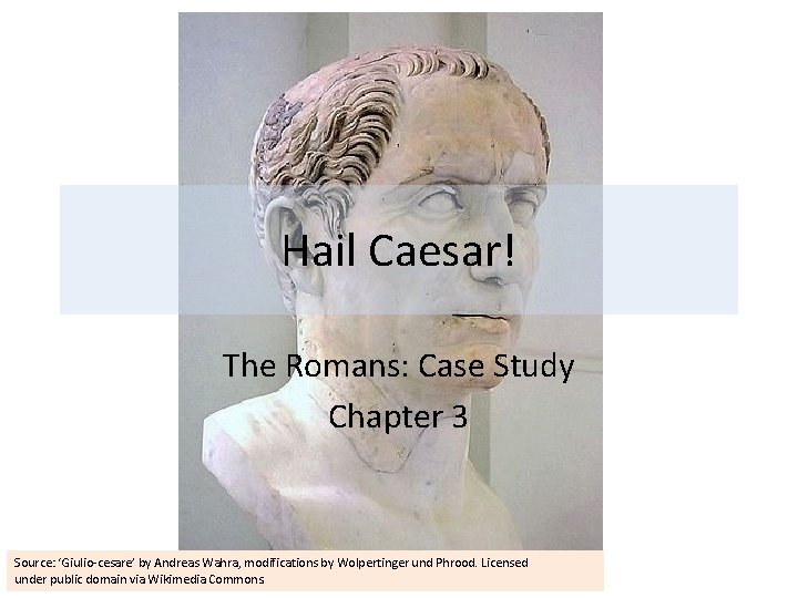 Hail Caesar The Romans Case Study Chapter 3