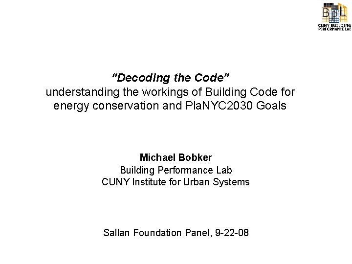 Decoding the Code understanding the workings of Building