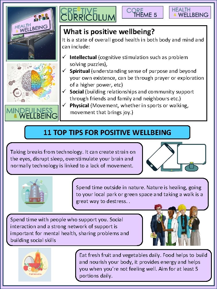What is positive wellbeing It is a state