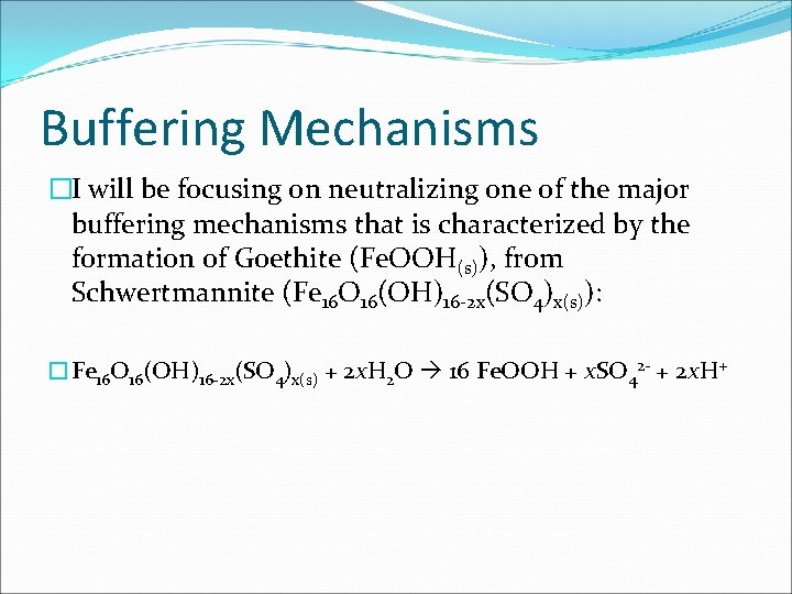 Buffering Mechanisms in Acidic Mining Lakes Totsche O