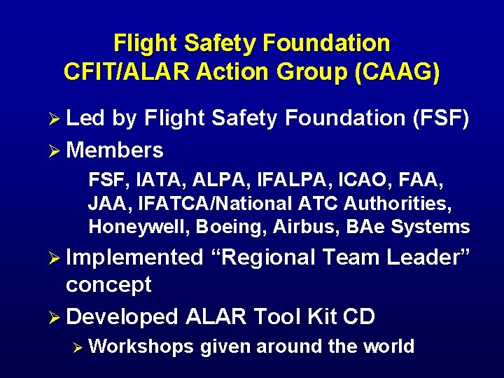 Regional Safety Team Efforts Overview Kyle L Olsen