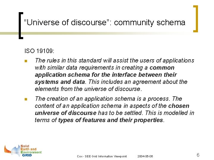 SEE Grid Roadmap Information viewpoint Simon Cox CSIRO