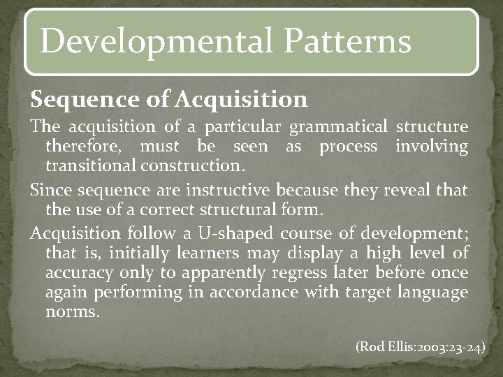Second Language Acquisition Rod Ellis 2003 chapter 2