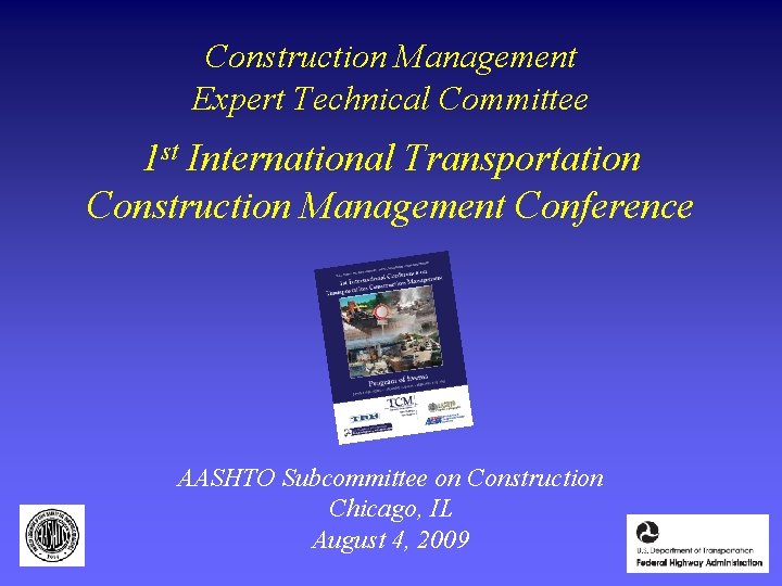 Construction Management Expert Technical Committee 1 st International