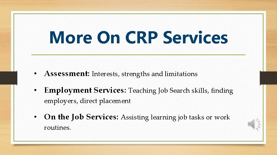 Community Rehabilitation Providers Orientation Part I Introduction This