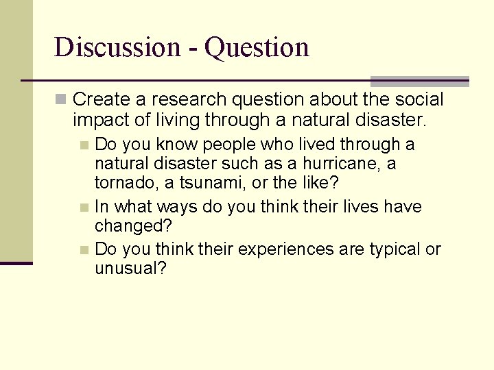 Selecting Researchable Topics and Questions Chapter 4 Introduction