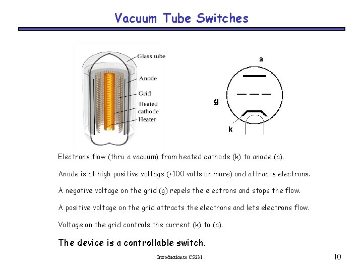 Controllable Switches modified from CS 231 slides University