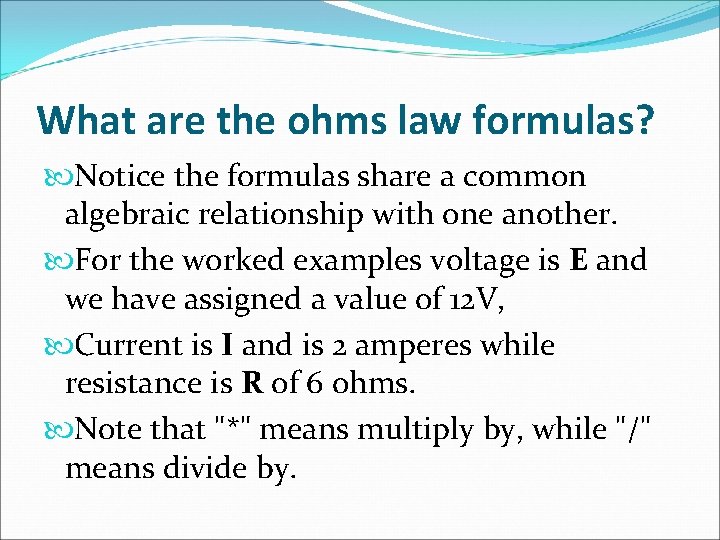 Ohms Law Ohms law named after Mr Ohm