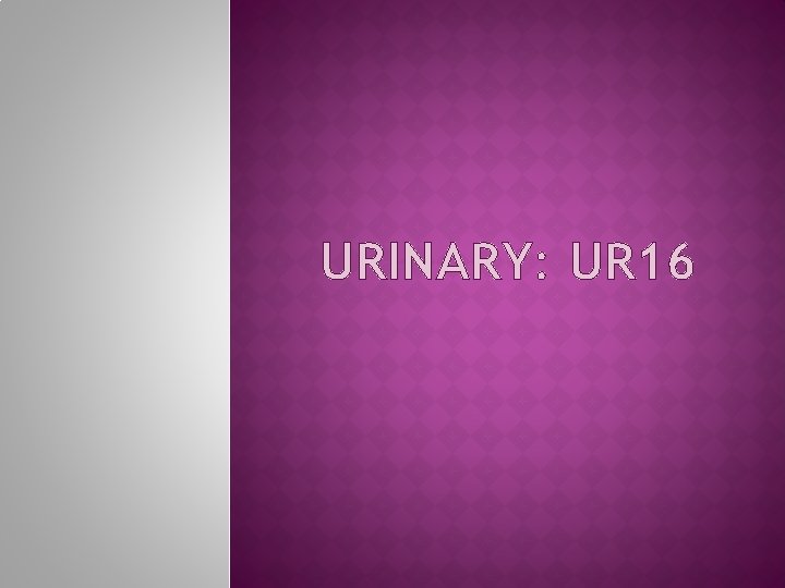 URINARY UR 16 HEMORRHAGIC CYST OF VAS DEFERENS