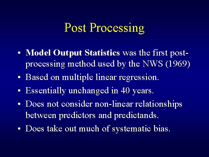 Post Processing Model Output Can Usually Be Improved