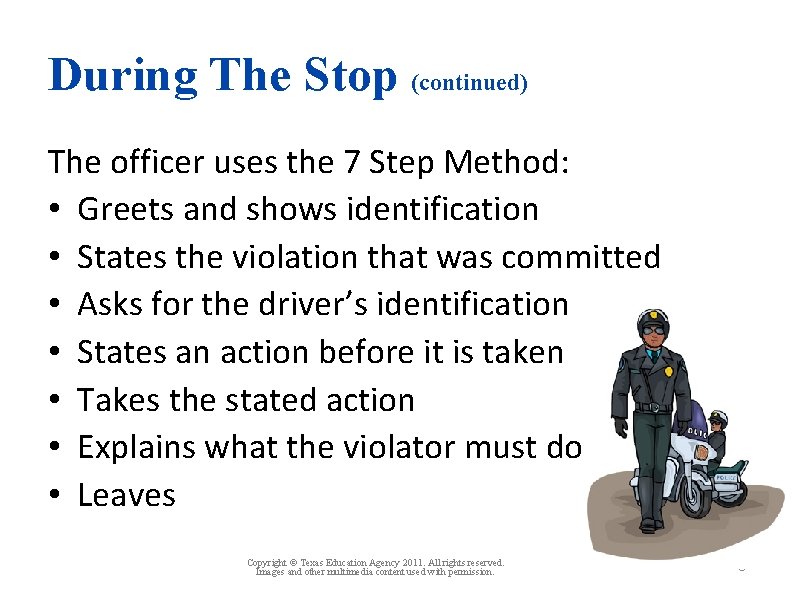 Basic Traffic Stops Law Enforcement I Copyright and