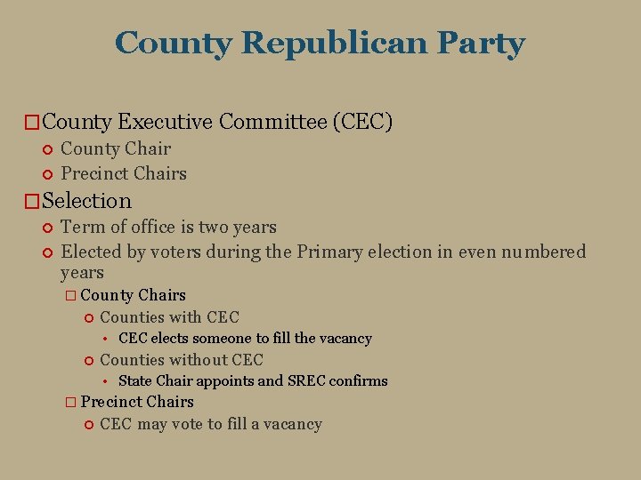 Basic Republican Party Structure Republican National Committee RNC